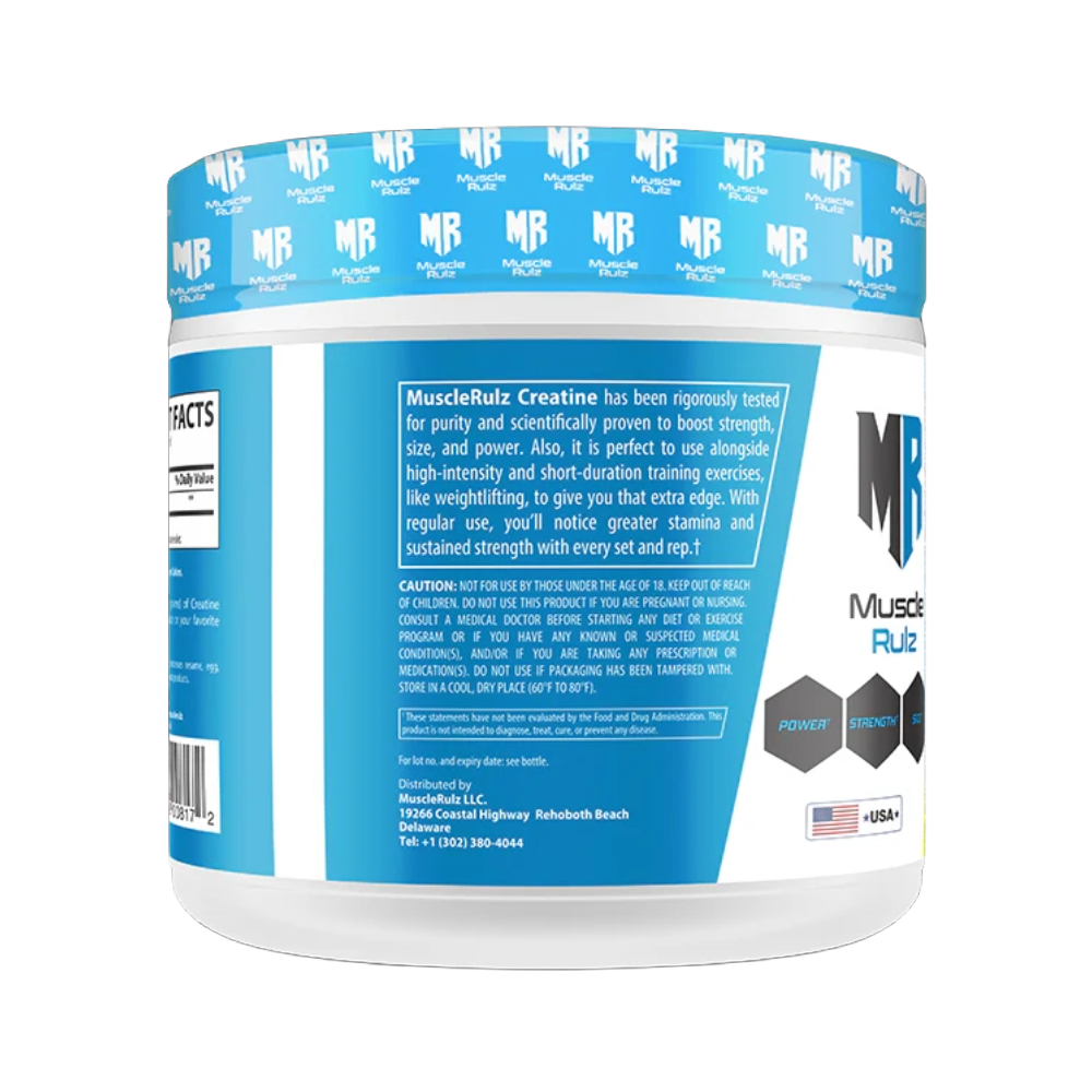 MUSCLE RULZ, Creatine Monohydrate, Unflavored, 300g, 60 Servings - MF ...